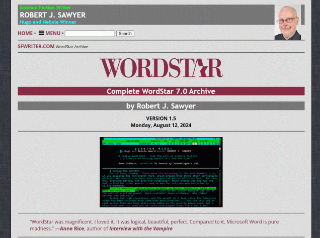 Hay personas que aun siguen usando WordStar y hay una razón para ello ...
